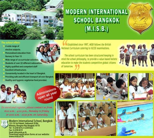 Modern International School, Bangkok (MISB) | Latest News and Top 10 at ...